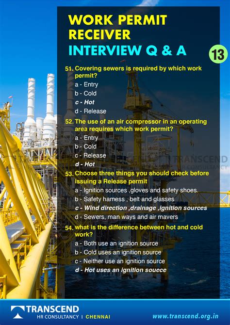 Work Permit Receiver Interview Question And Answers Transcend Group