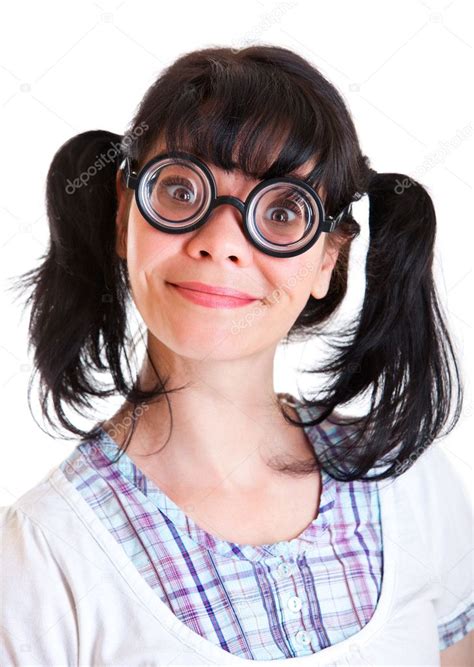 Chica Nerd Estudiante — Foto De Stock © Cookelma 5676642
