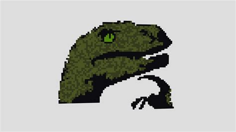 Philosoraptor Pixel Download Free 3d Model By Madexc Cb70f87