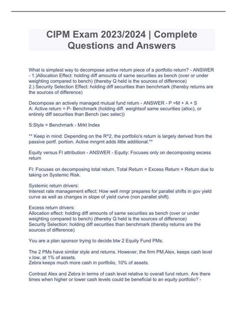 Cipm Exam 2023 2024 Complete Questions And Answers Cipm Stuvia Us