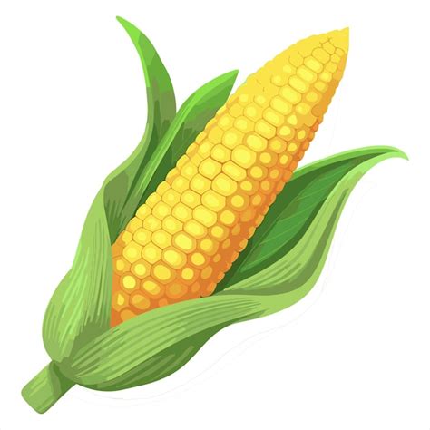 Premium Vector Corn Cartoon Style 2d Vector Flat Icon