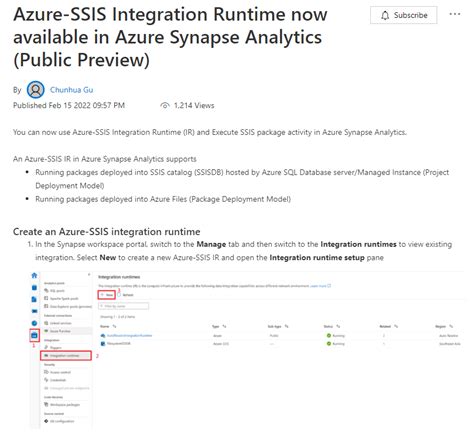 Azure Ssis Integration Runtime Now Available In Azure Synapse Analytics Andyleonard Blog
