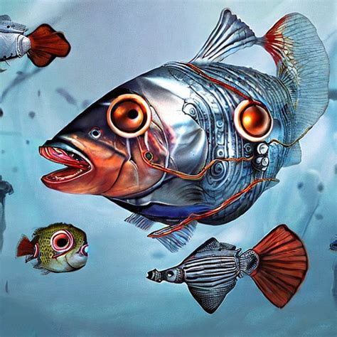 Stabilityai Stable Diffusion Fish Cyborg