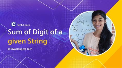 Sum Of Digit Of A Given String C Program Youtube