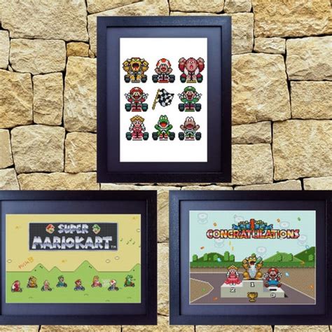 Super Mario Bros 3 All Maps Cross Stitch Pattern Collection Etsy Canada