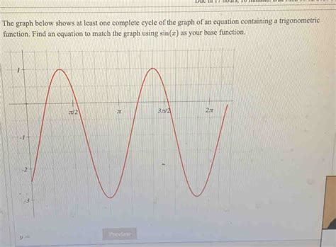 Solved The Graph Below Shows At Least One Complete Cycle Of The Graph