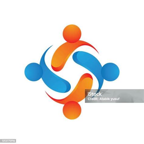팀워크 로고 이미지 개념에 대한 스톡 벡터 아트 및 기타 이미지 개념 공동체 기업 비즈니스 Istock