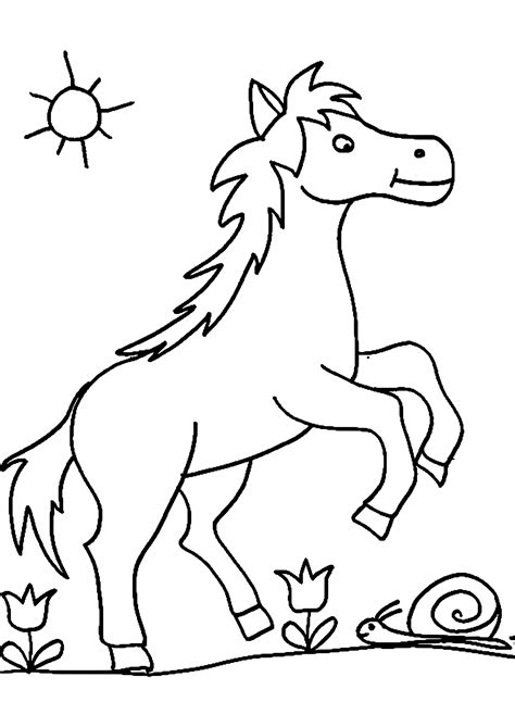 Pferd Zum Ausmalen Drucken Kostenlose Ausmalbilder Für Kinder