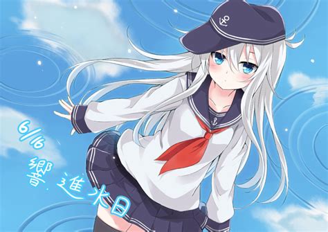 Safebooru 1girl Anchor Symbol Black Legwear Black Sailor Collar Black