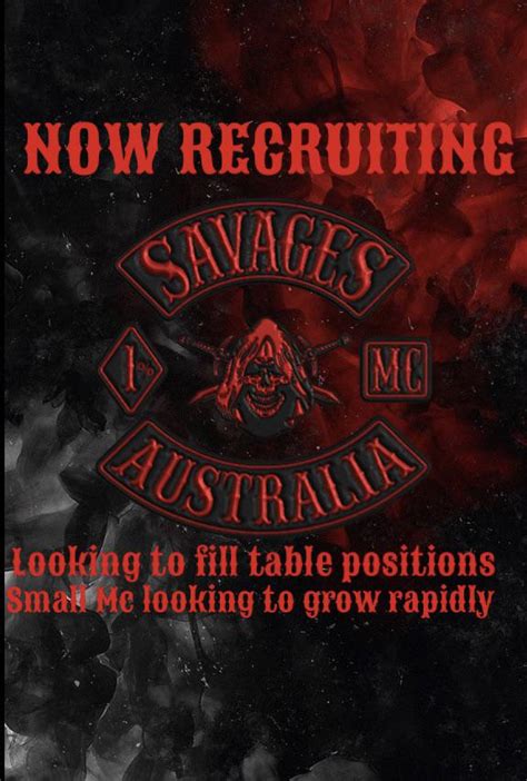 Savages Mc Looking To Fill All Table Positions From Secretary Below R Fivembikers