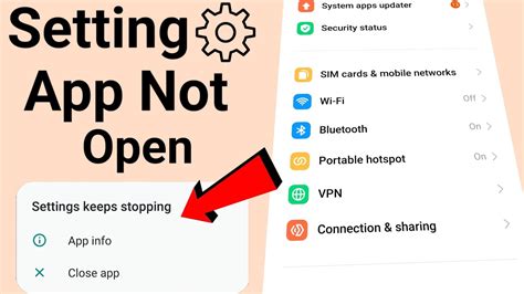 Settings App Not Opening Android How To Fix App Not Opening Problem Mobile App Not Working