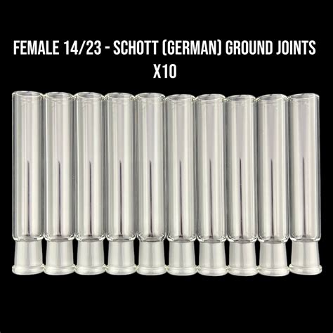 14mm Female German Ground Joints 1423 Glass On Glass Fitting Bist