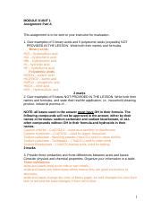 Module 8 Unit 1 Assignment A Doc MODULE 8 UNIT 1 Assignment Part A