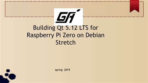 Qt Native Built For Raspberry Zero Ppt