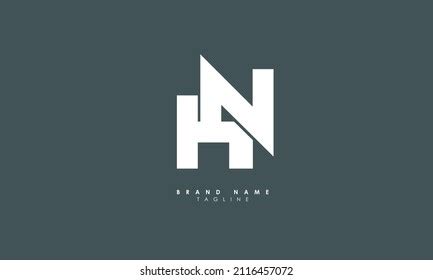 Alphabet Letters Initials Monogram Logo Hn Stock Vector Royalty Free Shutterstock