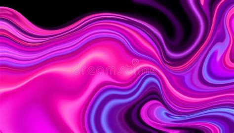 Abstract Pink Wave Pattern Flowing Design Vibrant Colors Art Generative Ai Stock Illustration