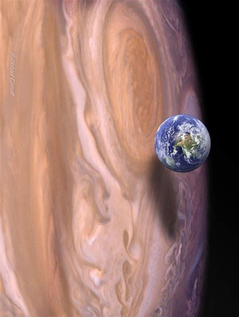 comparing earth and jupiterthis makes it much easier to understand how