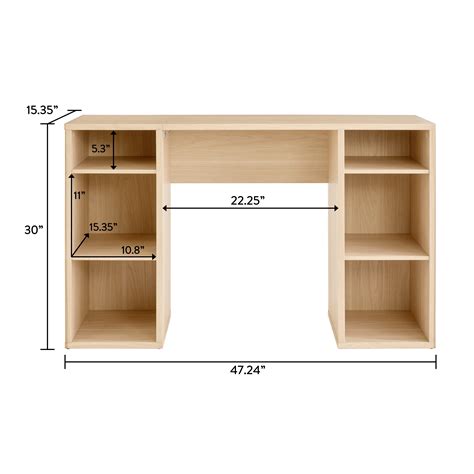 Mainstays 4 Cube Storage Desk Spring Pine