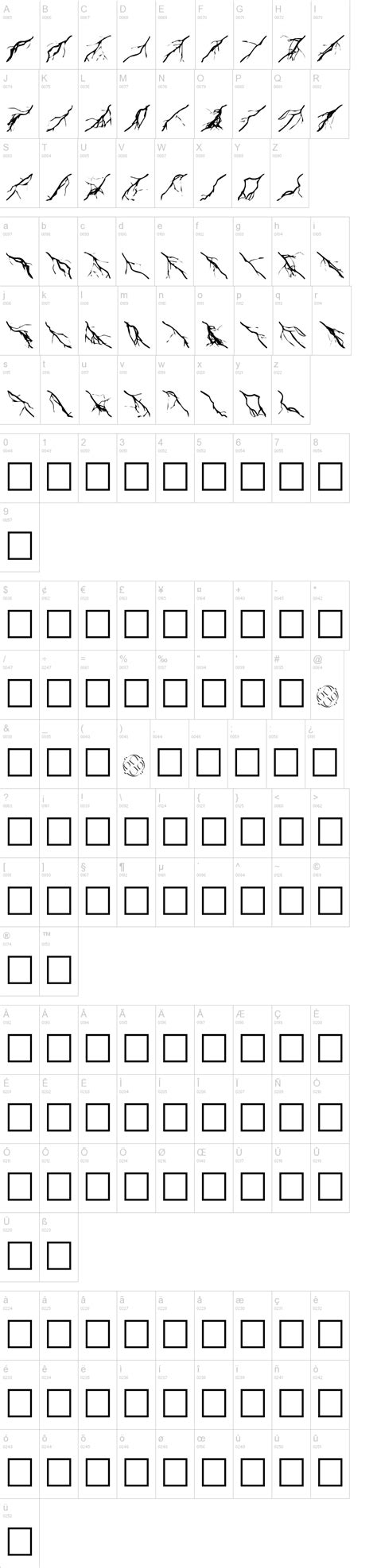 Lightning Bolts Font