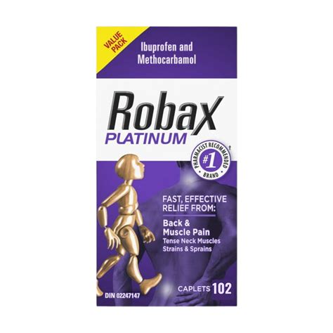 Robax Platinum 102 Tablets Back Pain Relief Canavitam