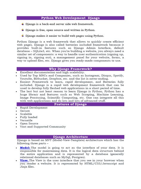 unit 5 django framework pdf world wide web internet and web