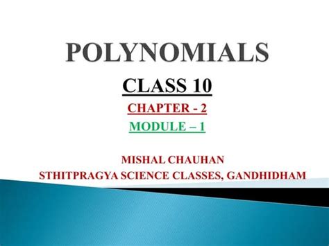 Polynomials Class 10