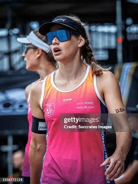 Svenja Muller Of Germany Cinja Tillmann Of Germany During The Match
