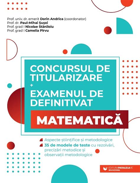 Concursul De Titularizare Si Examenul De Definitivat Matematica