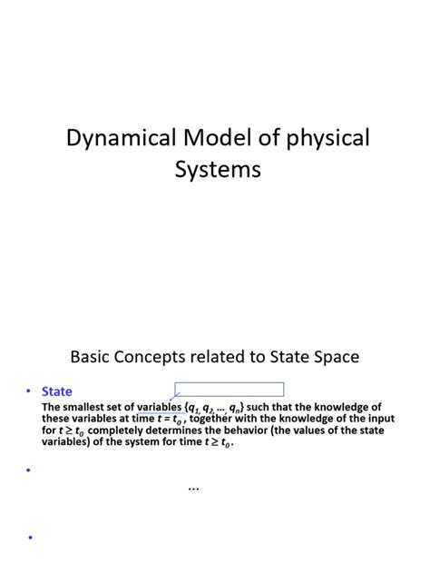 Chapter2 Dynamical Model Of Physical Systems Pdf Variable Mathematics Ordinary