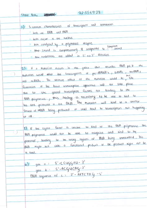 Gentics 251 Assignment Gts 251 Studocu