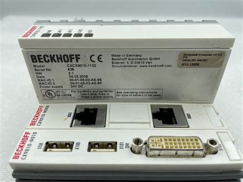 Beckhoff Cx9010 N010 Cx9010 N000 Cx9010 1102 Kl2408 X2 Kl1408x2 Kl9010