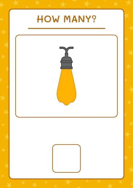 얼마나 많은 크리스마스 조명 어린이를 위한 게임 벡터 일러스트 레이 션 인쇄용 워크시트 프리미엄 벡터