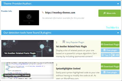 看別人wordpress網站用的主題、外掛！wp Theme Detector線上工具。