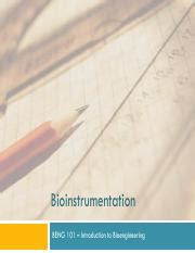 Bioinstrumentation Sensors Circuits And Medical Applications Course Hero