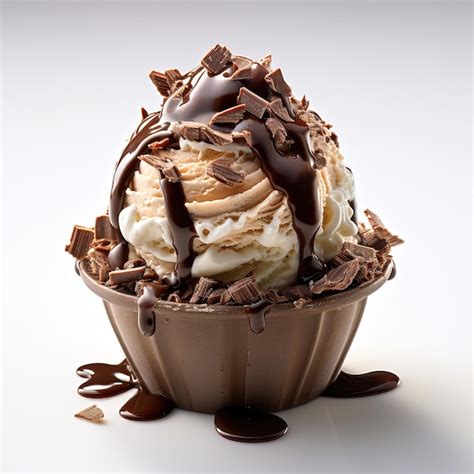 Premium Photo Chocolate Ice Cream Dessert