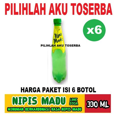 Jual Minuman NIPIS MADU Lime Soda Pet Ml HARGA BOTOL Shopee Indonesia