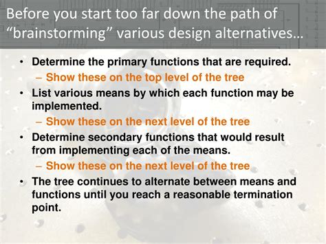 Ppt Design Engineering Understanding Function Means Tree Powerpoint