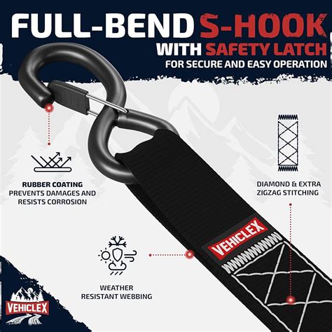 Bike Rack Straps Motorcycle Tie Down Strap Kit Heavy Duty 1 500 Lbs Strength Front Handlebar