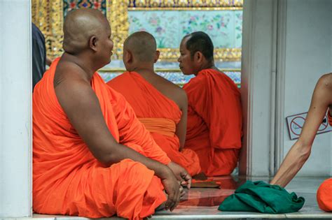관광객으로 불교 승려의 그룹은 그랜드 팰리스의 영토에 그림자에 휴식 건축에 대한 스톡 사진 및 기타 이미지 건축 고대의