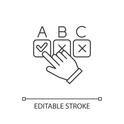 Survey Questionnaire Form Linear Icon Checklist Customer Service