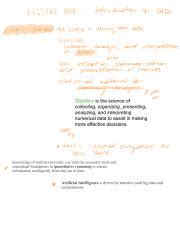 Introduction To Statistics Collection Analysis And Course Hero