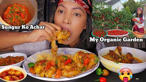 Sungur Ko Khuta Ko Acharpiro Kinema Ko Tarkarinepali Mukbang Masu