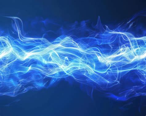 Abstract Blue Light Waves Background Technology Digital Media Premium