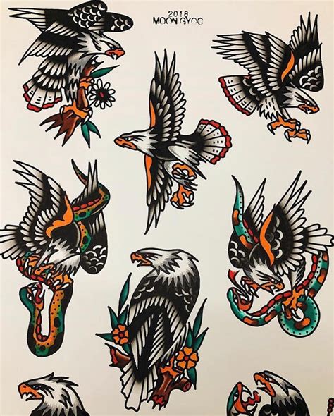 American Traditional Eagle Tattoo Drawing Bmp Alley