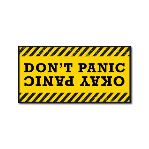 Dont Panic Okay Panic Sticker Funny Vinyl Car Decal Uk Blum Decals