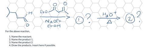 Solved Name The Reactant Name The Product Name Chegg Com