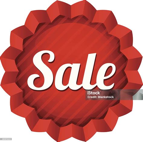 Label Harga Jual Vector Merah Bulat Bintang Stiker Ilustrasi Stok