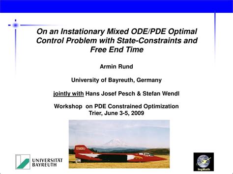 ppt on an instationary mixed ode pde optimal control problem with