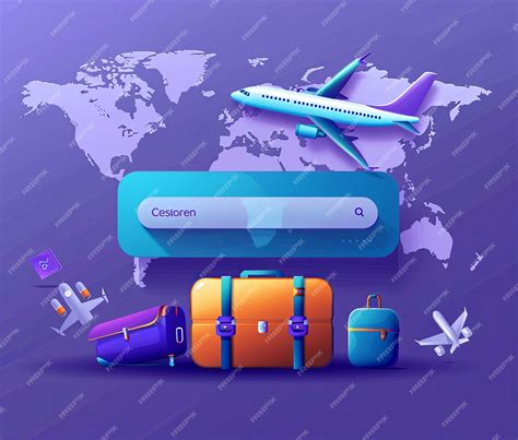Um Avião Está Voando Sobre Um Mapa Do Mundo Vetor Premium