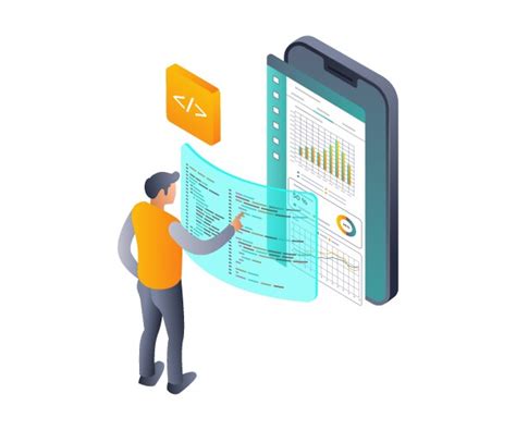 analysis of programming language data in database vector image